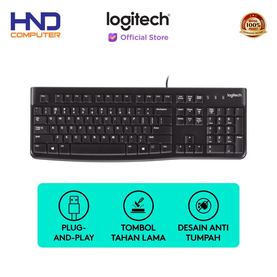 Jual Logitech K120 USB Wired Keyboard | Shopee Indonesia