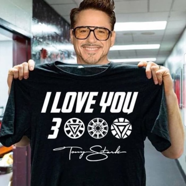 Jual Baju Kaos Tony Stark Avengers I Love you 3000 | Shopee Indonesia Jual Baju Kaos Tony Stark Avengers I Love you 3000 | Shopee Indonesia