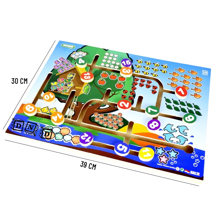 Jual Mainan Edukasi Anak - Maze Angka Nomor Number Counting | Shopee ...
