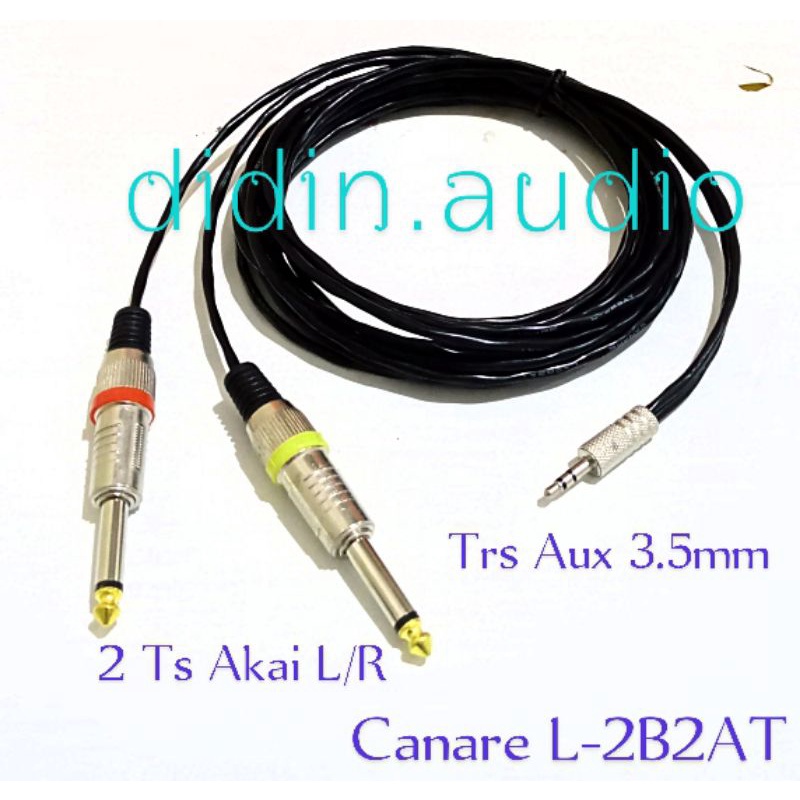 Jual Kabel Audio Trs Aux 3.5mm Stereo Male To 2 Ts Akai 6.5mm Mono Male ...