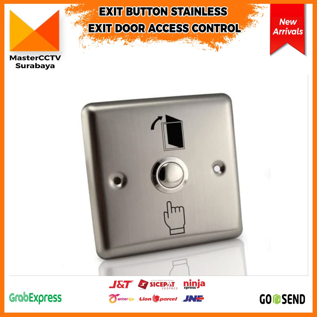 Jual EXIT BUTTON STAINLESS EXIT DOOR ACCESS CONTROL PUSH BUTTON TOMBOL ...