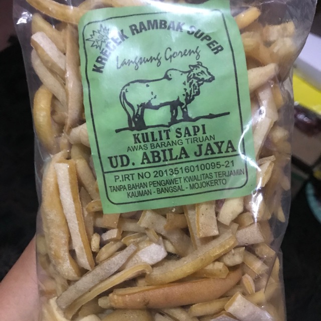 Jual RAMBAK/ Kerupuk rambak stick /kerecek rambak /snack /camilan ...