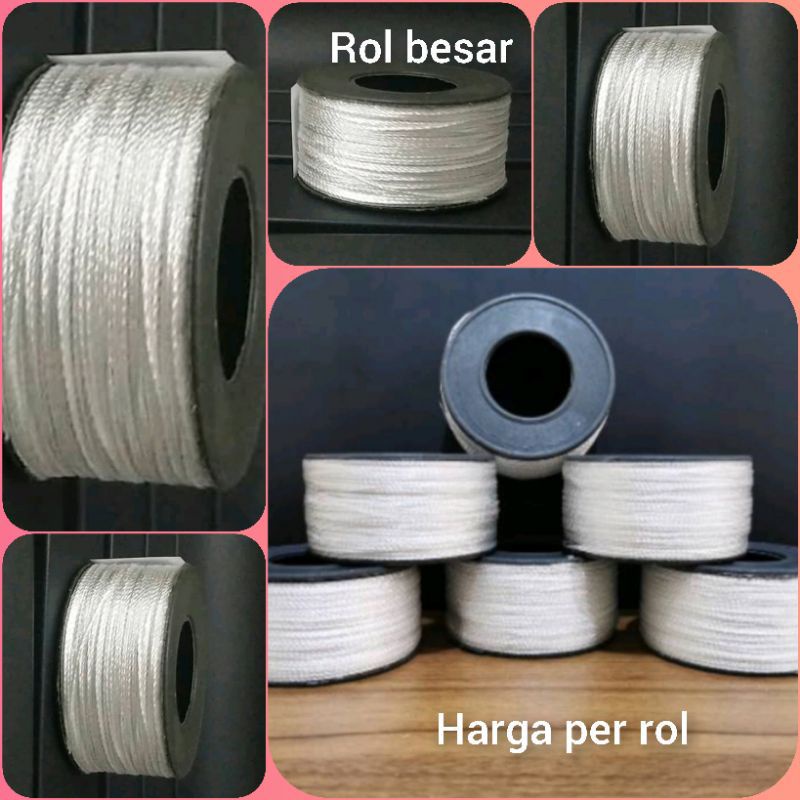 Jual BENANG NILON WARNA PUTIH KLETEK BESAR HARGA/PCS | Shopee Indonesia