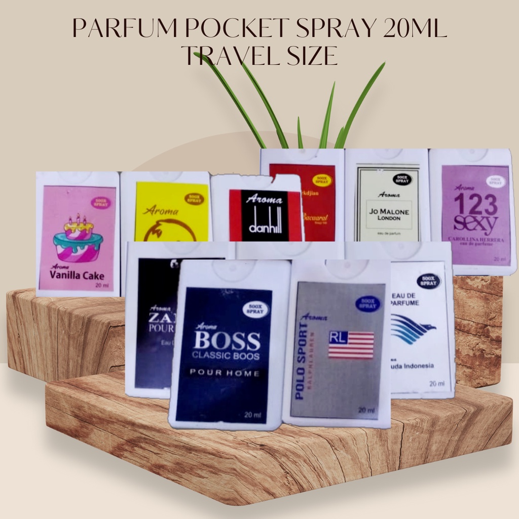 Jual Parfum Pria Wanita Pocket Spray 20ml ( parfum saku travel ...