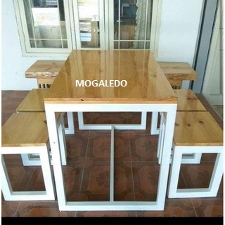 Jual MWJA MAKAN, MEJA RESTORAN, MEJA KELUARGA 4 KURSI 1 MEJA | Shopee ...