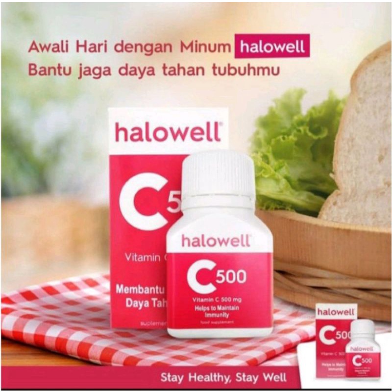 Jual Halowell Vitamin C 500 mg 30 Tablet | Shopee Indonesia