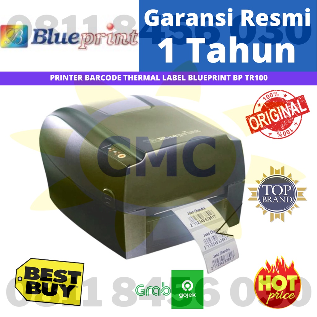 Jual Printer Barcode Thermal Label BLUEPRINT BP TR110 USB Serial LAN ...