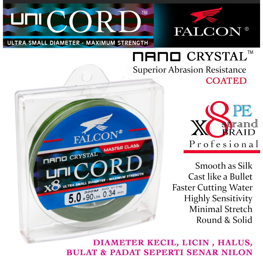 Jual Senar PE X8 Falcon Uni Cord Nano Crystal Coated 400M | Shopee ...
