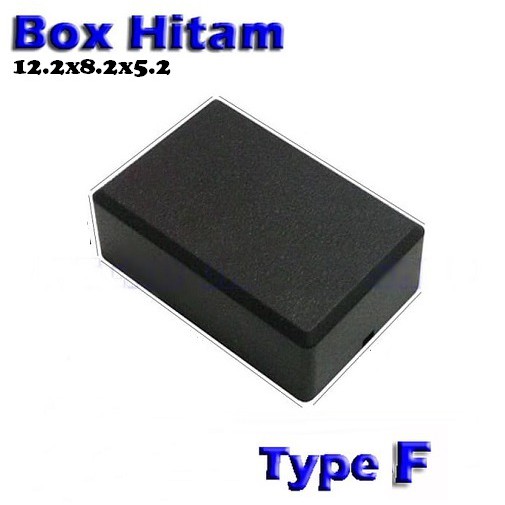 Jual Box Hitam Plastik Type F 120x82x52 mm 12.2x8.2x5.2Cm Box Casing ...