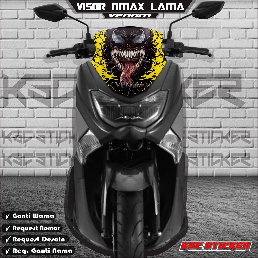 Jual Decal Visor Nmax Old Venom Predator Sticker Stiker Visor Nmax Lama ...
