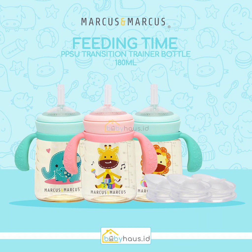Jual MARCUS & MARCUS - PPSU TRANSITION TRAINER BOTTLE 180ML | Shopee Indonesia