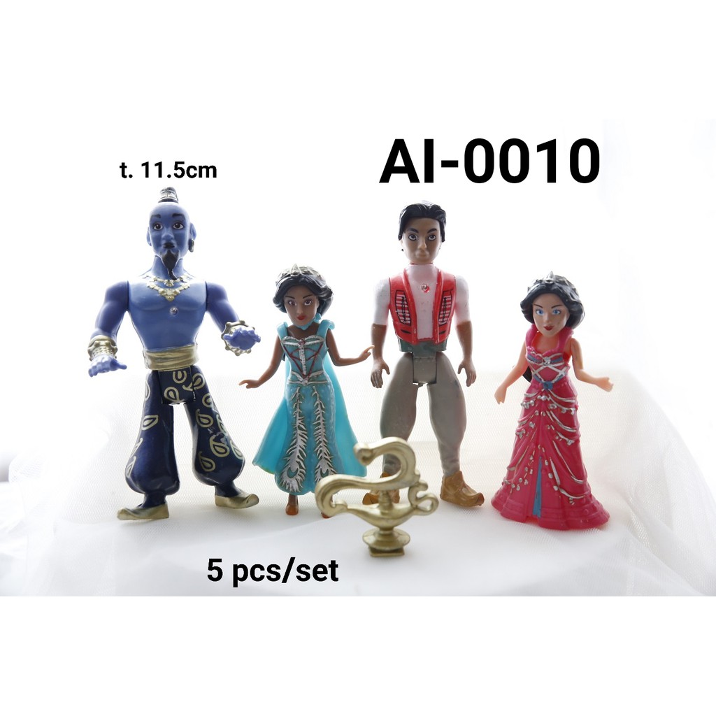Jual Ai-0010 Mainan figurine aladdin jasmine genie jin biru yamama ...