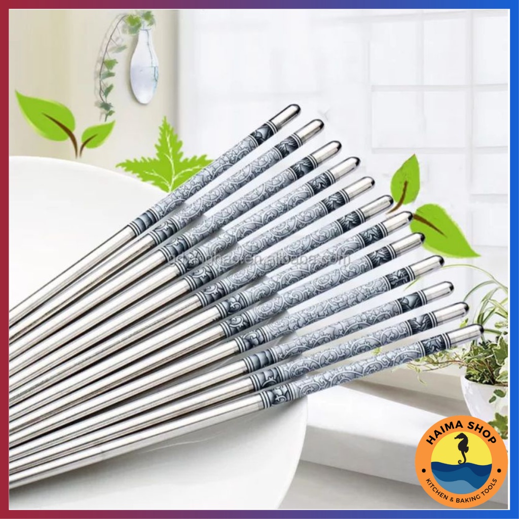 Jual Sumpit stainless / Sumpit makan Korea /Sumpit bermotif / sumpit ...