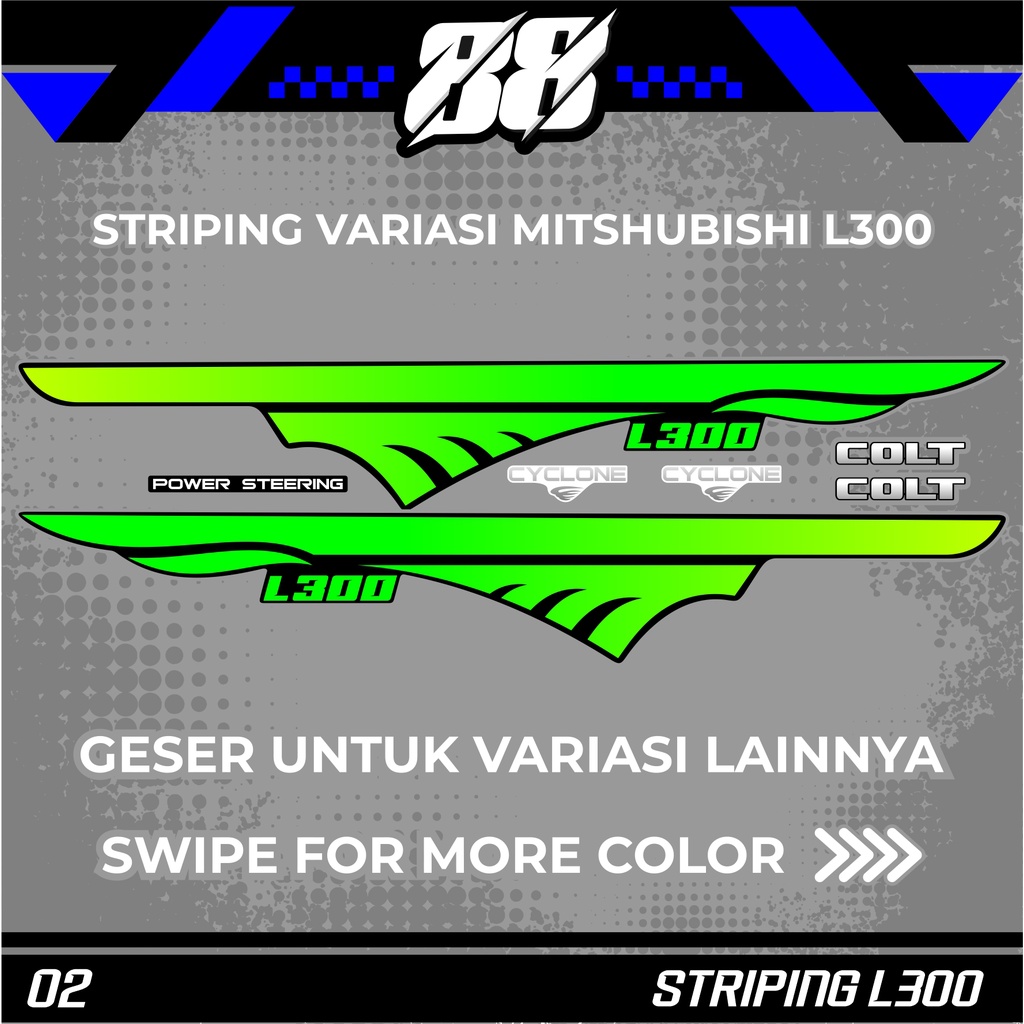 Jual Stiker Striping Mobil Mitshubishi L300 Pick Up Design 02 | Shopee ...
