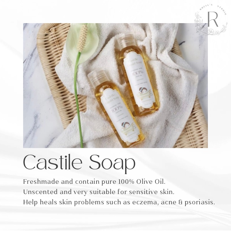 Jual Castile Liquid Soap for Sensitive Skin, Eczema, Acne/Sabun Mandi ...