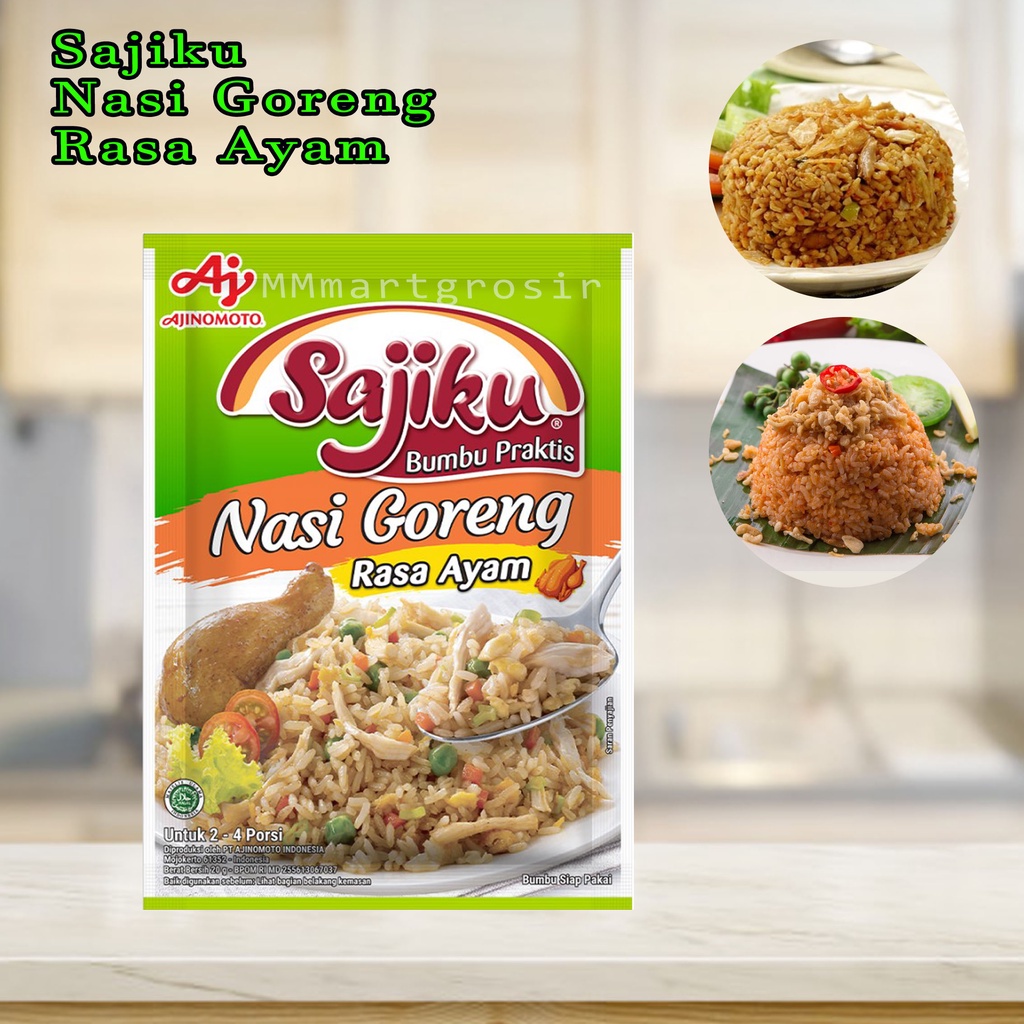 Jual SAJIKU BUMBU SIAP PAKAI NASI GORENG RASA AYAM 20g | Shopee Indonesia