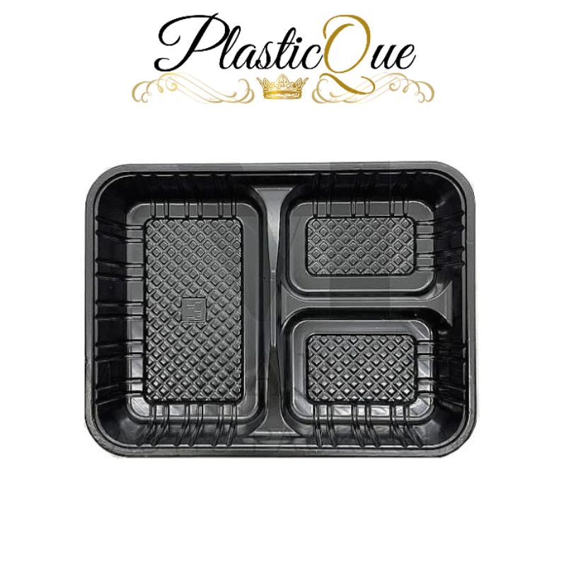 Jual Bento Sekat 3 Mika Nampan Bento Lunch Box Kotak Tempat Makan Skat ...