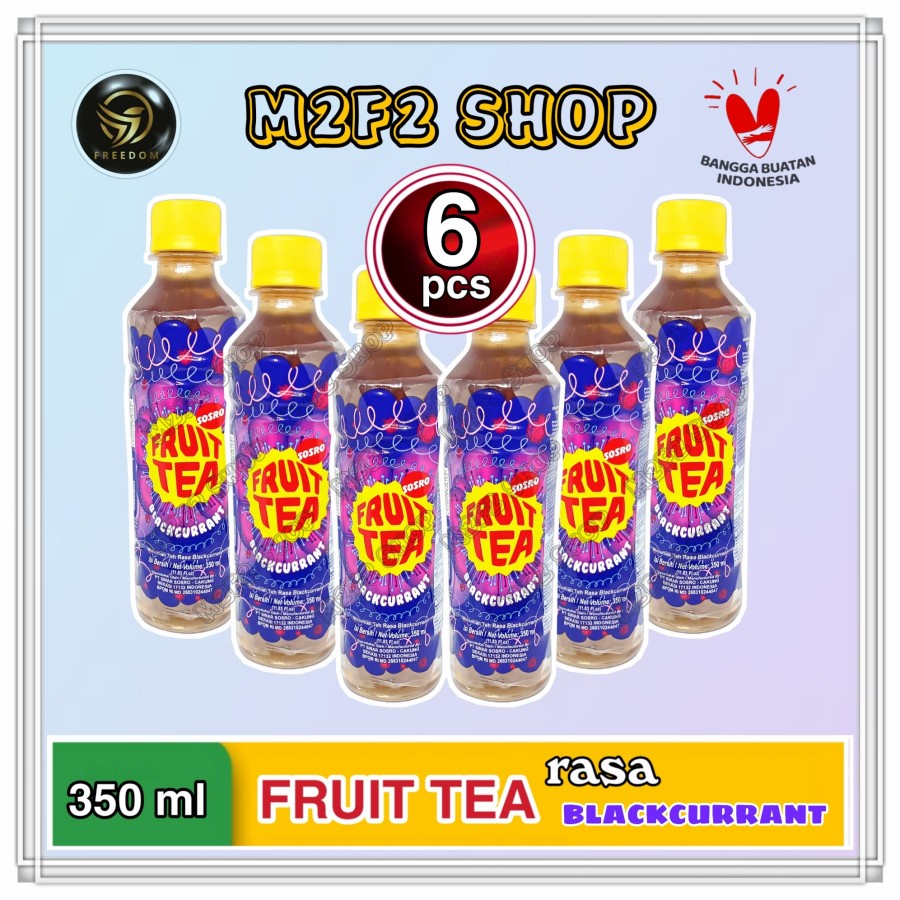 Jual Fruit Tea Blackcurrant Botol Pet - 350 ml (Kemasan 6 Pcs) | Shopee Indonesia