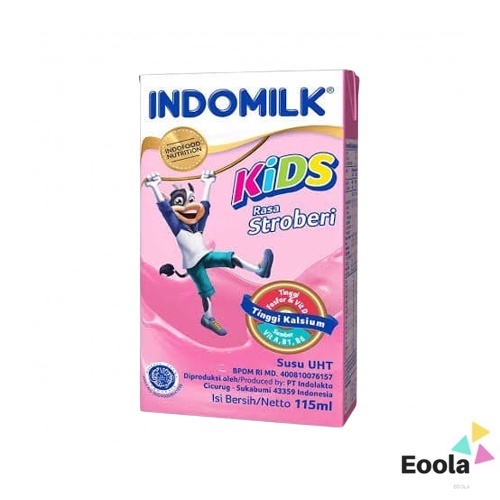 Jual INDOMILK KIDS Susu UHT Rasa Strawberry - 1 Dus (115ml x 40 kotak) | Shopee Indonesia