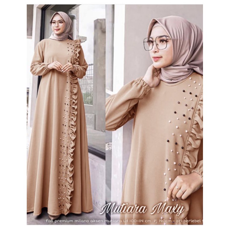 Jual AM - Mutiara Maxy Gamis Wanita Muslim Milano Premium Mutiara LD110 / R.20 - 229-5671 ...