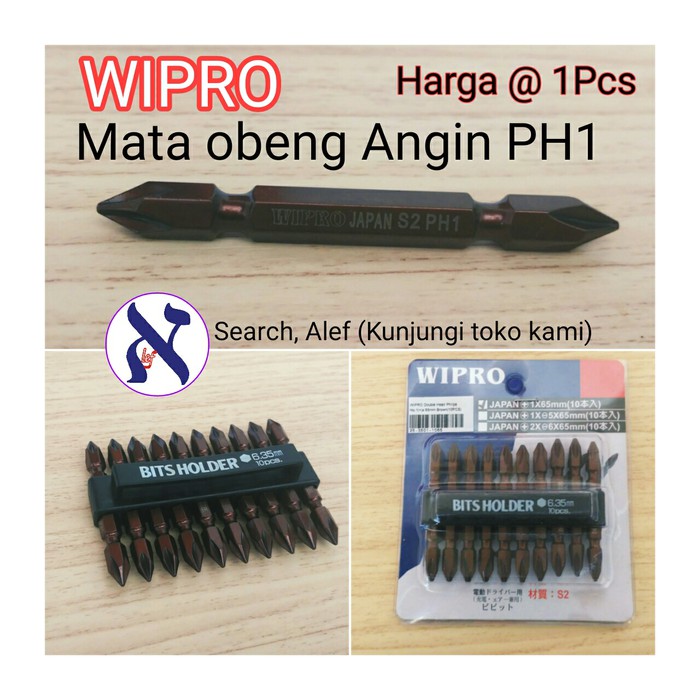 Jual mata obeng plus PH1 wipro ph 1 double head philips screw | Shopee ...