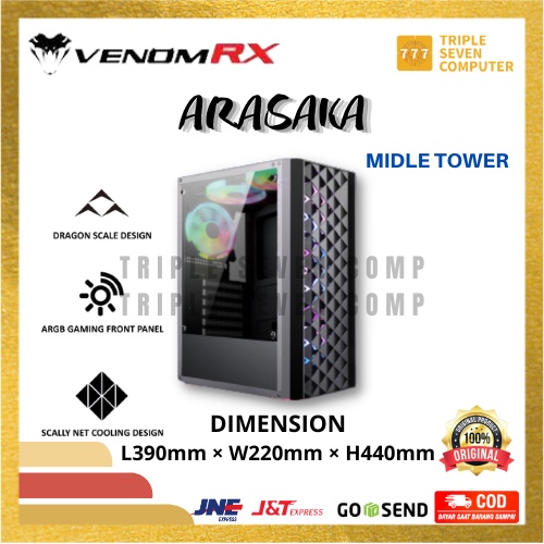 Jual Casing Gaming Venom RX ARASAKA Middle Tower | Shopee Indonesia