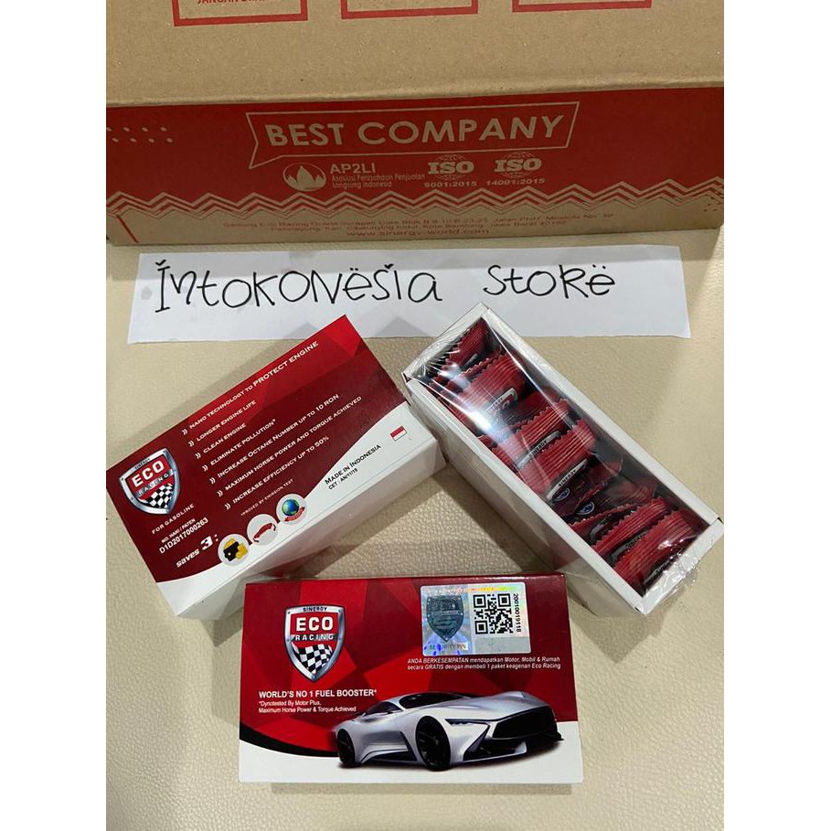 Jual Eco Racing Mobil Bensin 1 Box isi 10 Sachet Original | Shopee ...