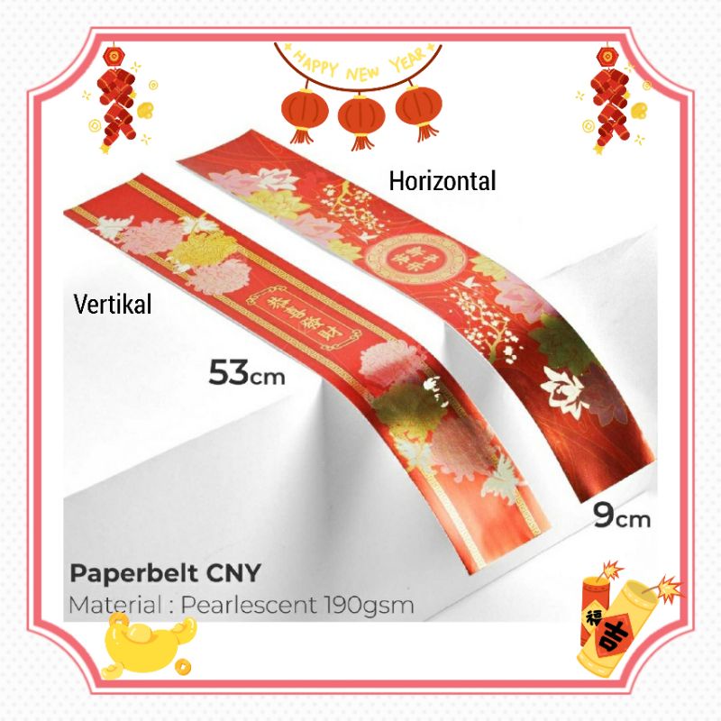 Jual Paper Belt Imlek Sincia Pita Kertas Pita Parcel Sleeve Sabuk Label ...