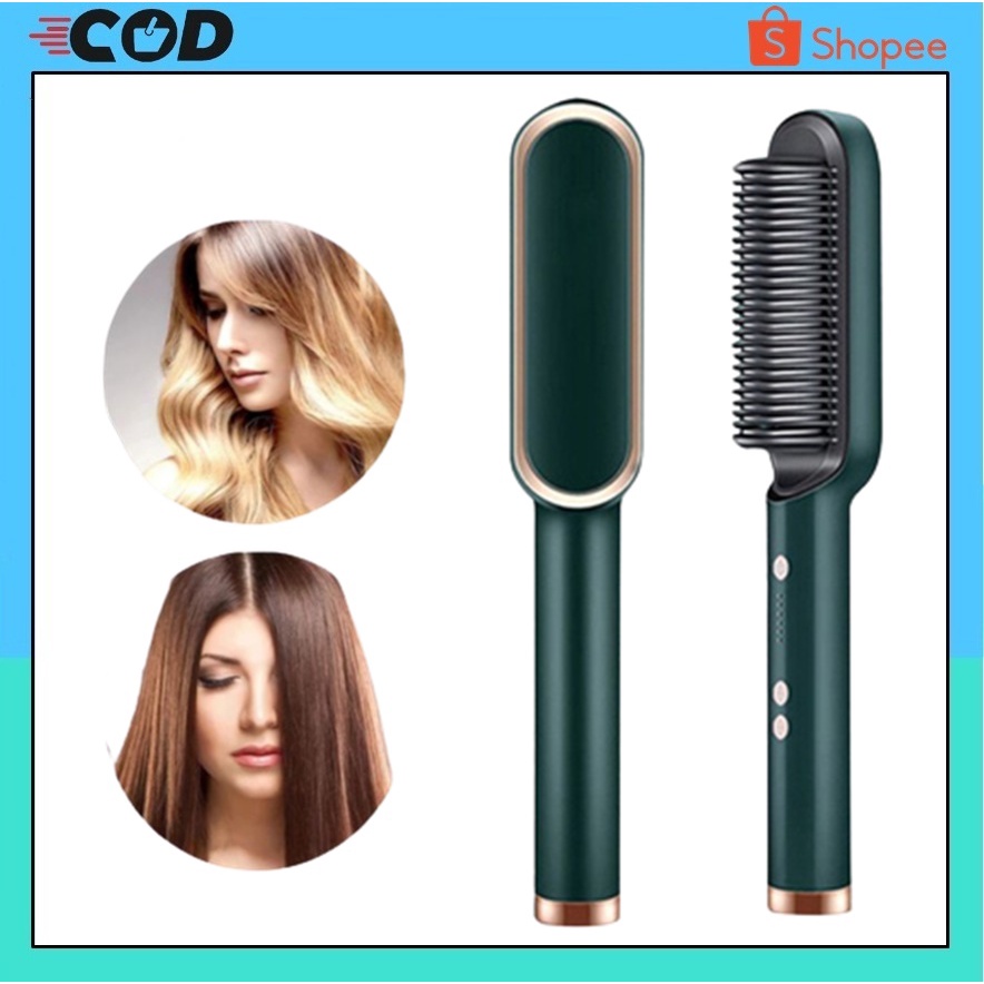 Jual Catok Sisir Pelurus Rambut Hair Straightener Curler 2 in 1 catokan ...