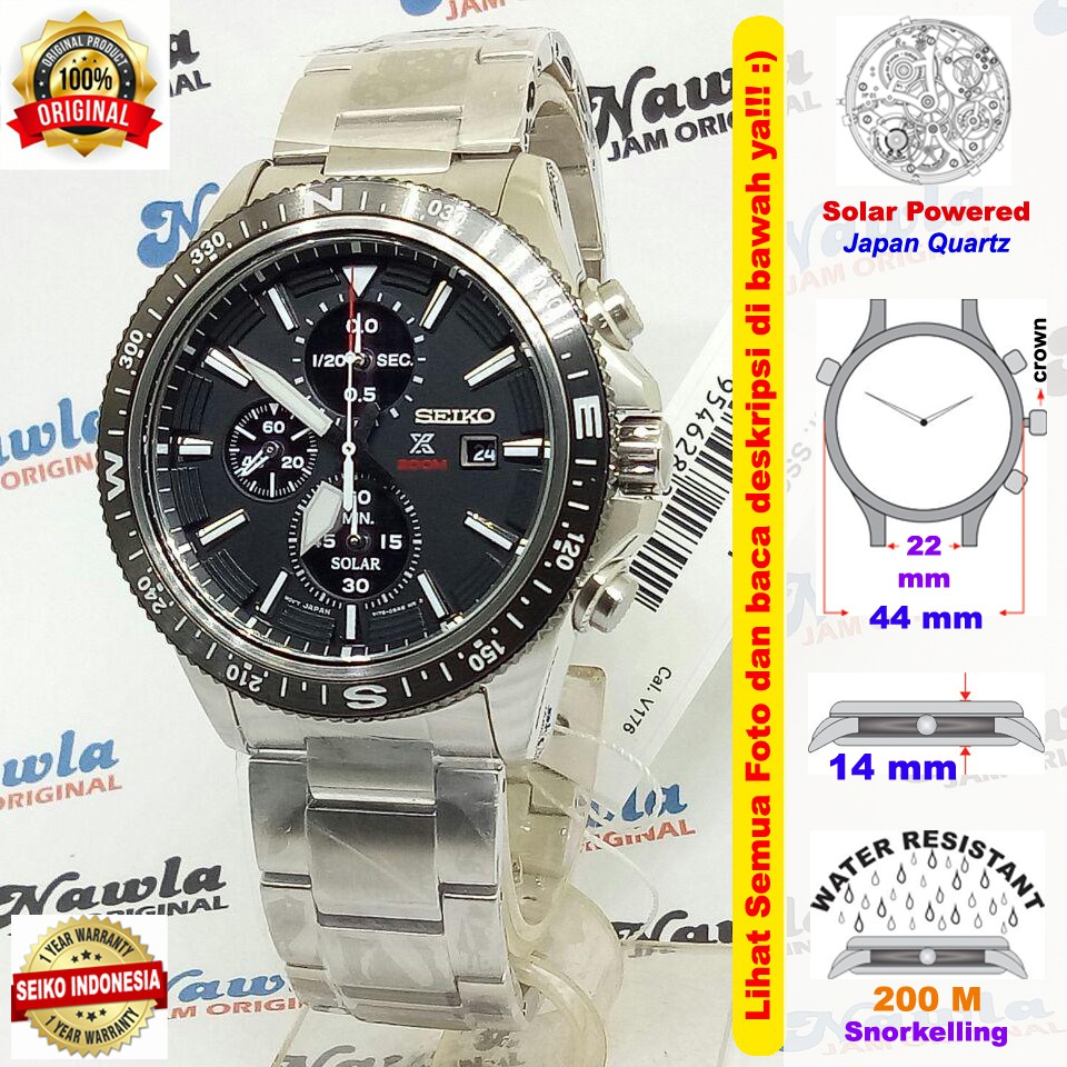 Jual Seiko Prospex SSC705P1 Solar Chronograph Black - Jam Tangan Pria ...
