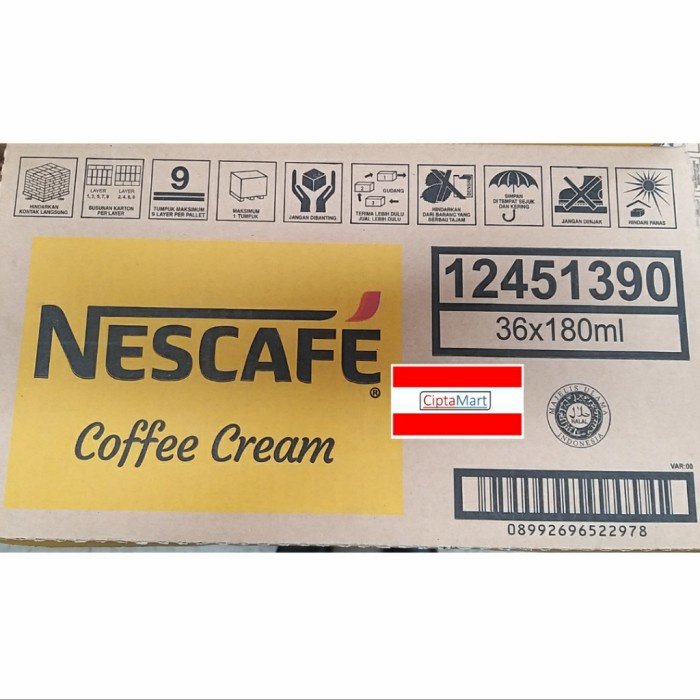 Jual Nescafe UHT Coffee Cream 36 x 200 ml | Shopee Indonesia