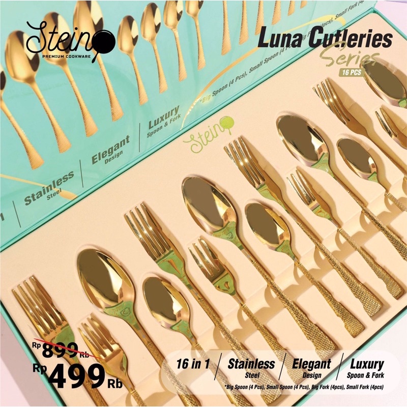 Jual Luna Cutleries / Stainless steel / cutleries set / sendok set ...