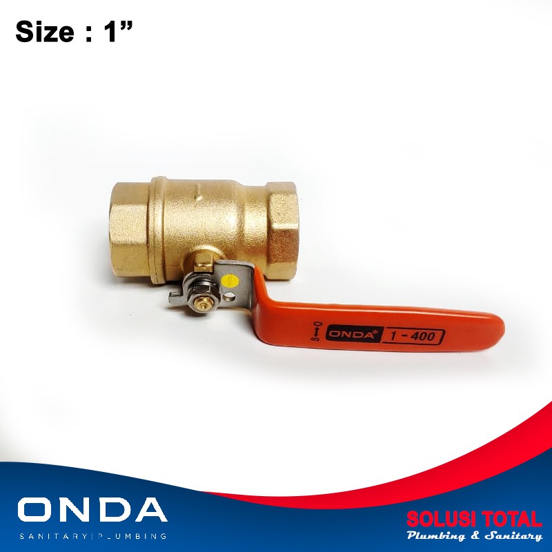 Jual Ball Valve Kuningan / Brass 1" Onda 1 inch stop kran keran | Shopee Indonesia