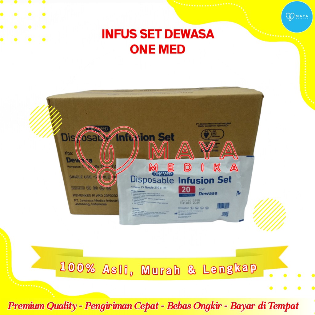 Jual Infus Set Set Dewasa (1 Box Isi 50) One Med | Shopee Indonesia