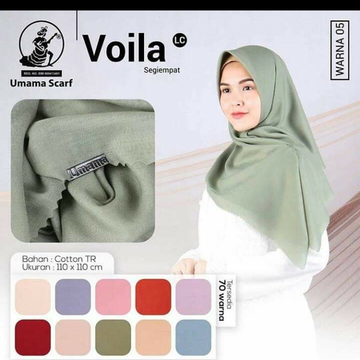 Jual VOILA LC umama hijab jilbab segi empat polos | Shopee Indonesia