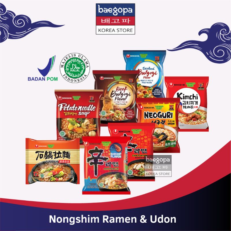 Jual NONGSHIM Ramen Korea Shin Ramyun 120 g Halal / All Variant ...