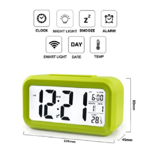 Jual Jam Meja Kayu Digital Led / Jam Estetik + SUHU / Digital Wood ...