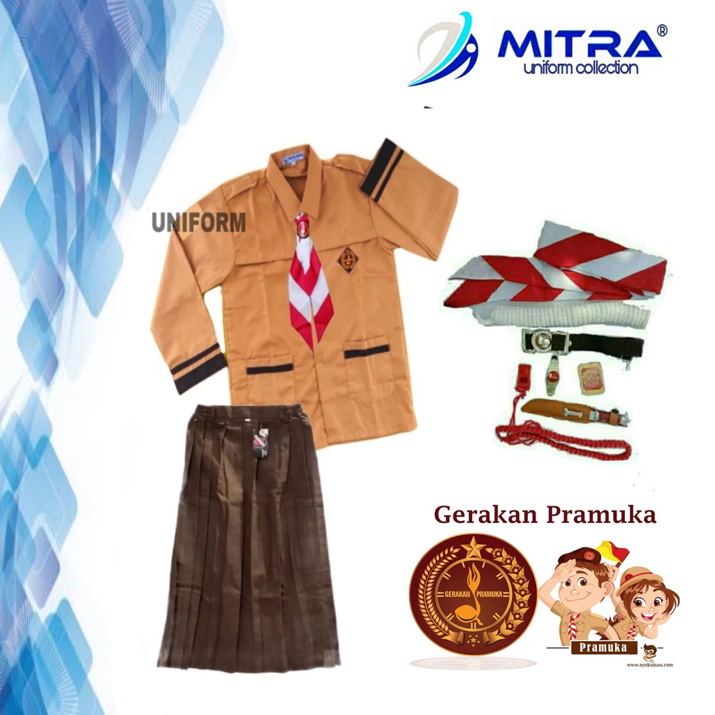 Jual Seragam Pramuka Siaga SD Anak Perempuan Panjang Kelas 1-6 SD ...