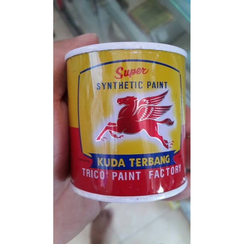Jual Cat Kuda Terbang Kecil 0.1 Liter kg / Cat Minyak Kayu Besi ...