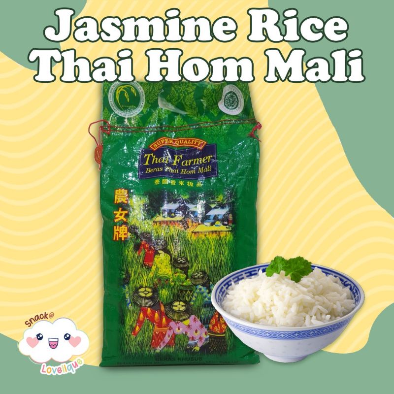 Jual Thai Farmer 100% Long Grain Thai Hom Mali (Jasmine) Rice 10kg / Beras Thailand / Beras ...