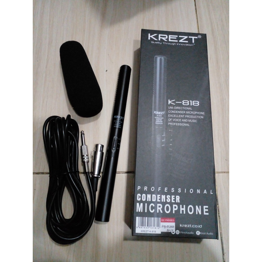 Jual MICROPHONE CONDENSOR KREZT K - 818 mic mikrofon suling kondensor ...