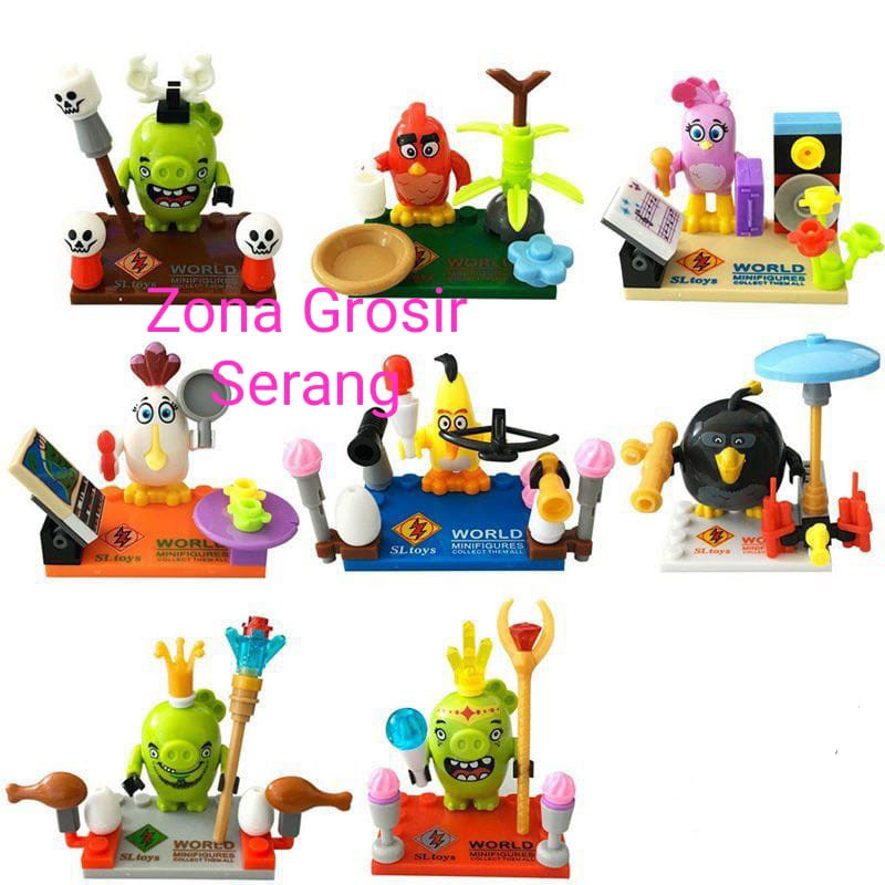 Jual MAINAN MINIFIGURES Angry Bird Angry birds Block brick Action ...