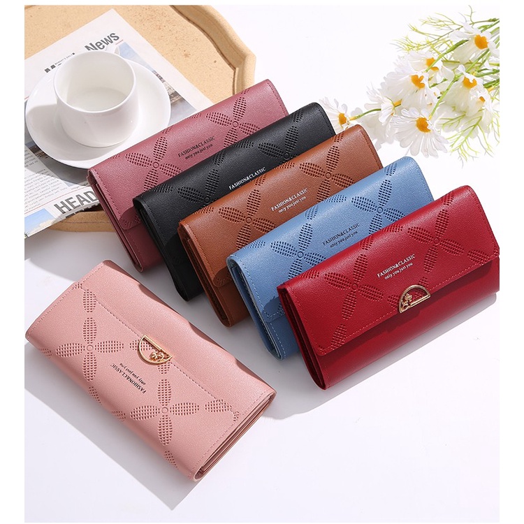 Jual Dompet Panjang Wanita WD001 Korea Fashion | Shopee Indonesia