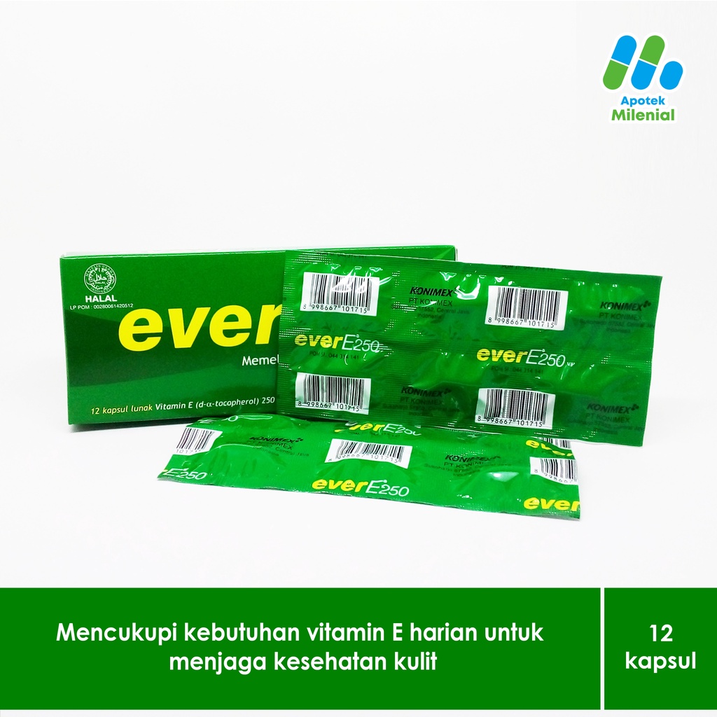 Jual Ever E 250 Box Isi 12 Kapsul Suplemen Kesehatan | Shopee Indonesia