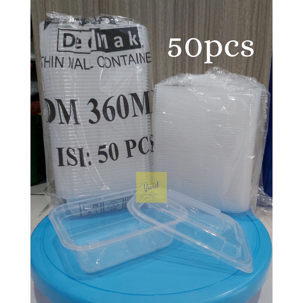 Jual Kotak Plastik Panjang Thinwall Dm 360 Rec Rectangle Kotak Makan