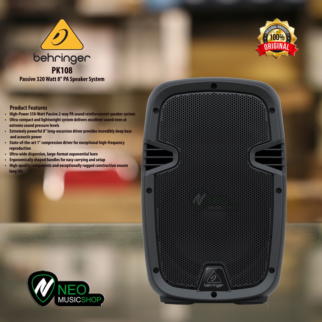 Jual Behringer PK108 Passive 320 Watt 8 inch PA Speaker System | Shopee ...