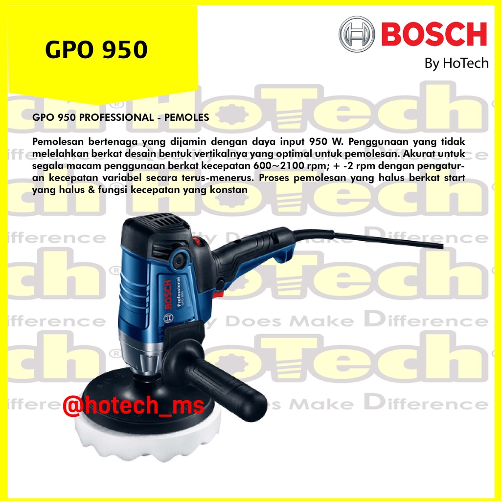 Jual Bosch Polisher GPO 950 | Mesin Poles Listrik GPO 950 Professional ...