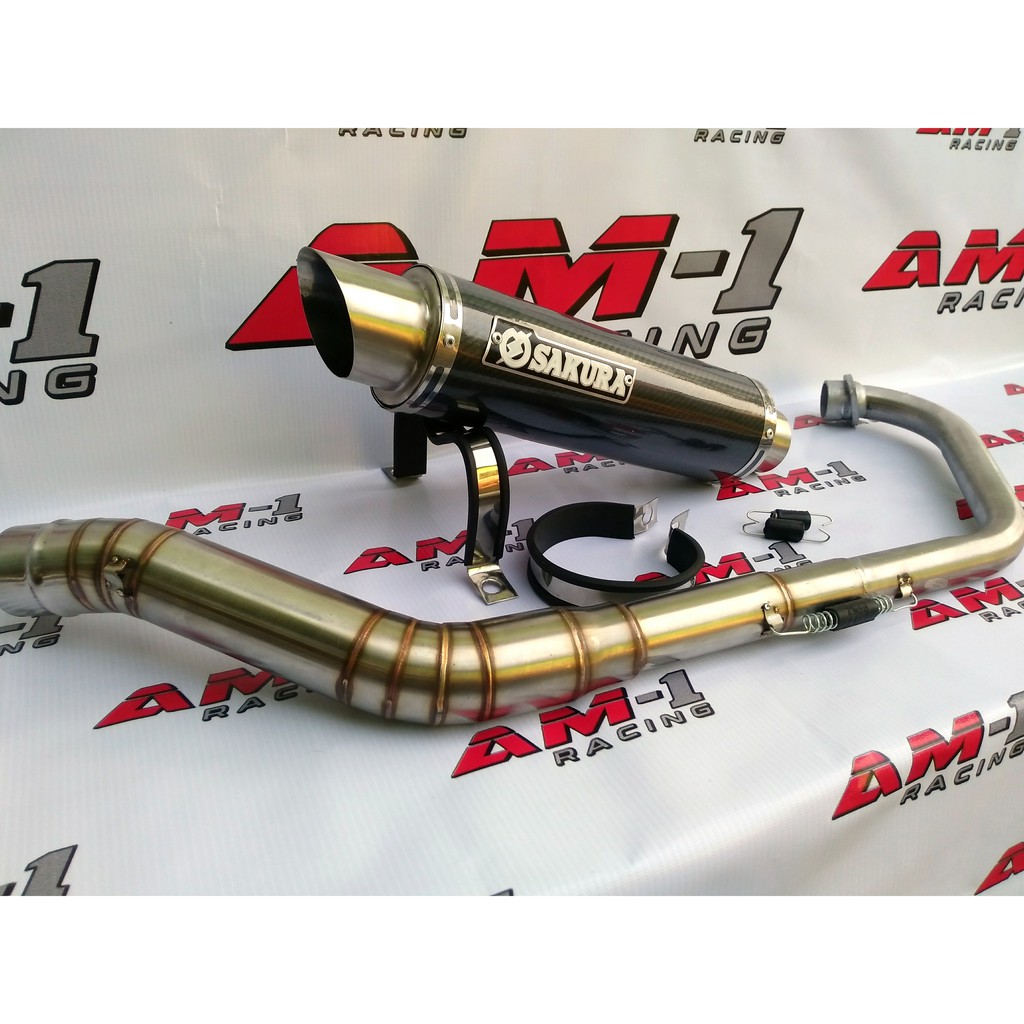 Jual Knalpot Racing Sakura Carbon Tiger Revo New Megapro Primus Verza ...