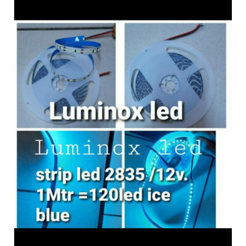 Jual strip light led ice blue 2835 indoor 120led 12volt 5meter - drop ...