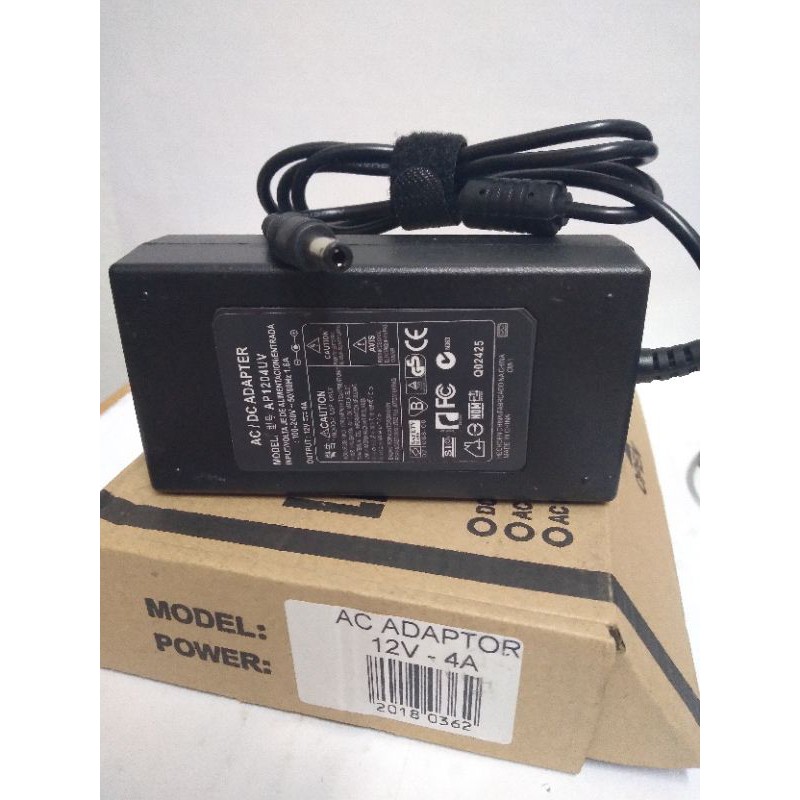 Jual Adaptor 12V DC 4A FRE-KABEL POWER | Shopee Indonesia